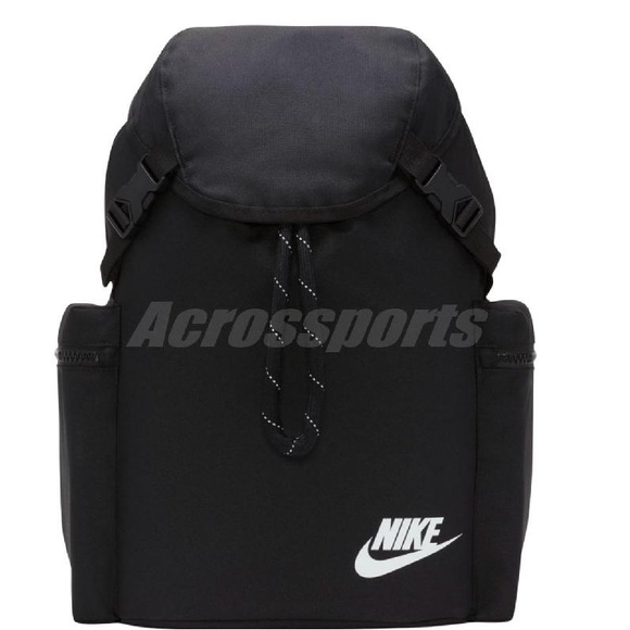 Nike | Bags | Nike Heritage Backpack Bag Sportswear Unisex Black Travel ...